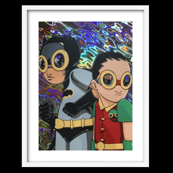Flynamic Duo (Plasma), 2017 Batman & Robin ★ Hebru Brantley | AGYO Gallery
